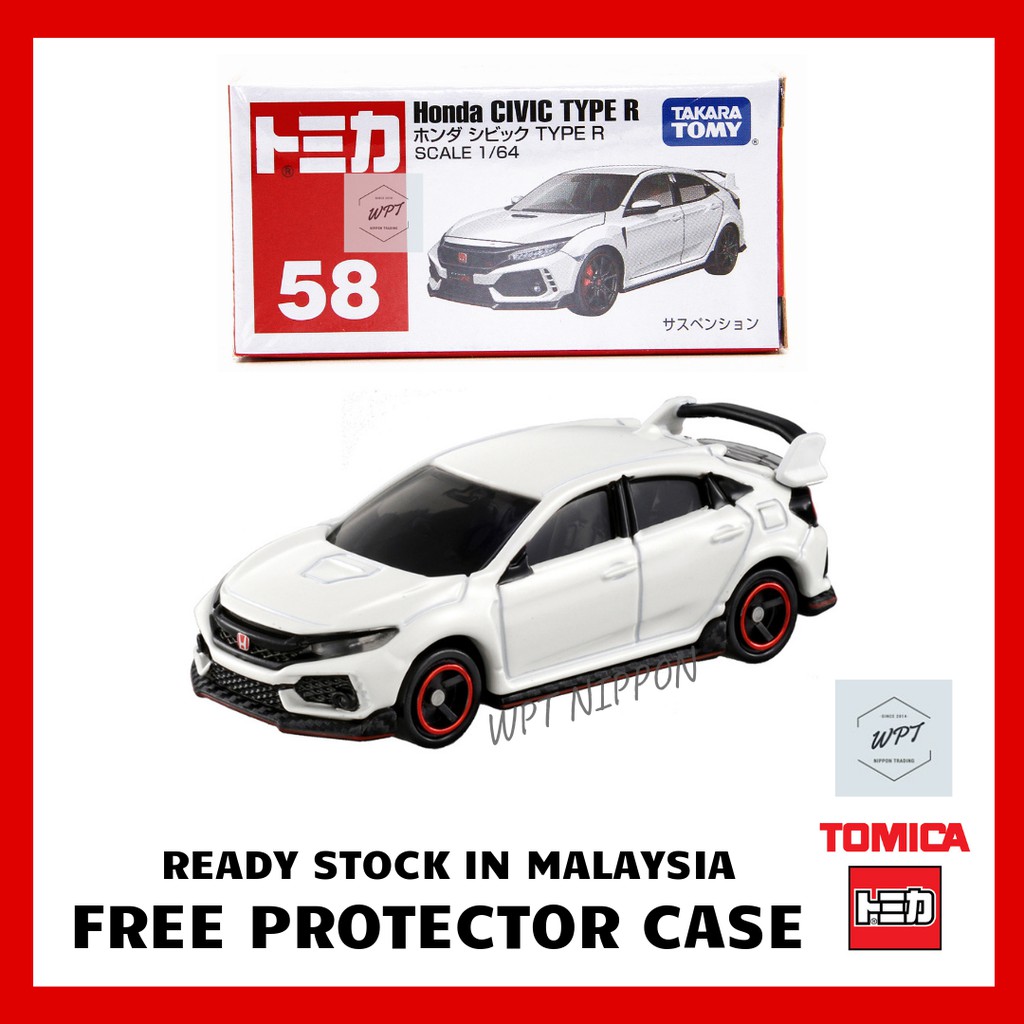 TOMICA NO.58 HONDA CIVIC TYPE R (Ready Stock) FK8 WPT NIPPON FK8R ...