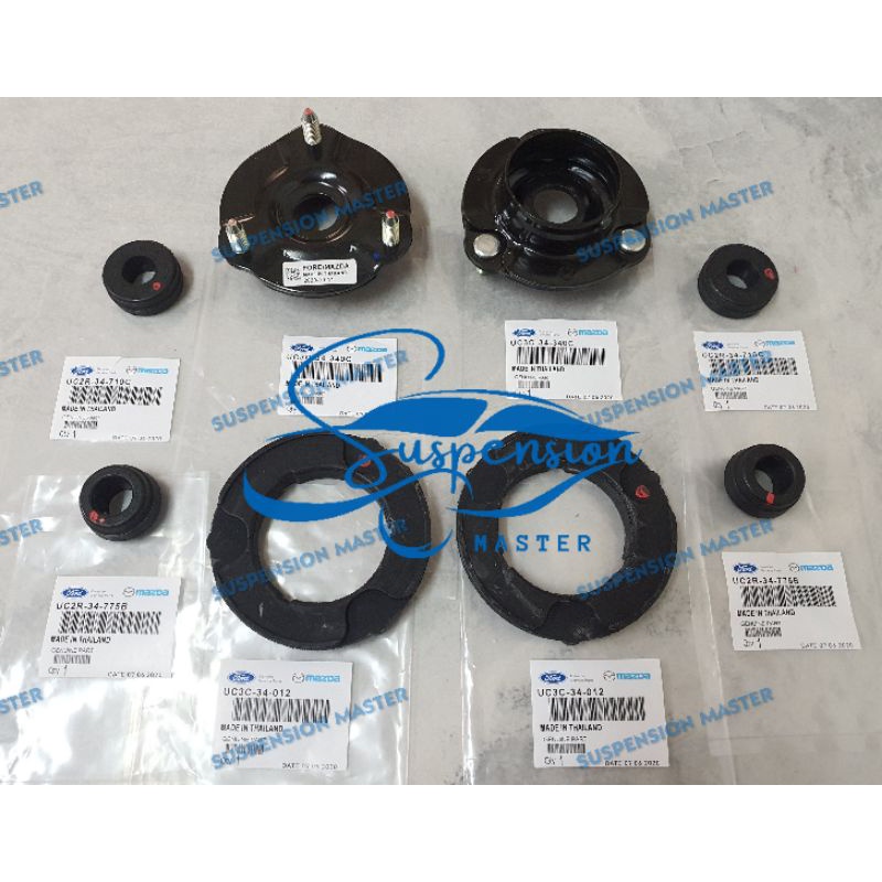 8 IN 1 SET - FRONT ABSORBER MOUNTING/COIL SPRING RUBBER/ABSORBER ...