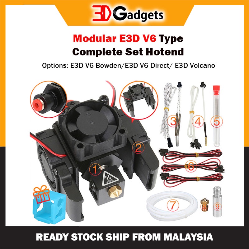 Modular E3D V6 Type 24V Complete Set Hotend for 3D Printer | Shopee Malaysia