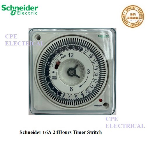 Schneider 24H 16A Time Switch / Timer With Reserve CCT15101 100% ...