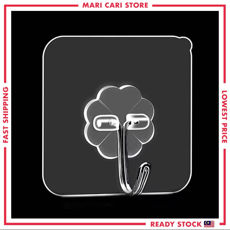 1pcs Reusable Transparent Magic Hook For Kitchen Wall Without Nails ...