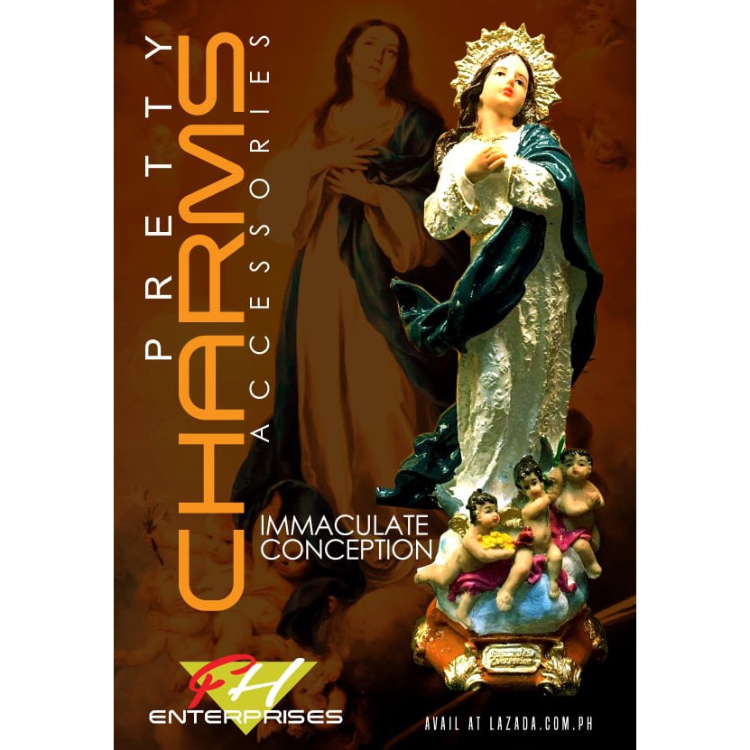 Immaculate Conception Virgin Mary Religious Figurine Display and ...