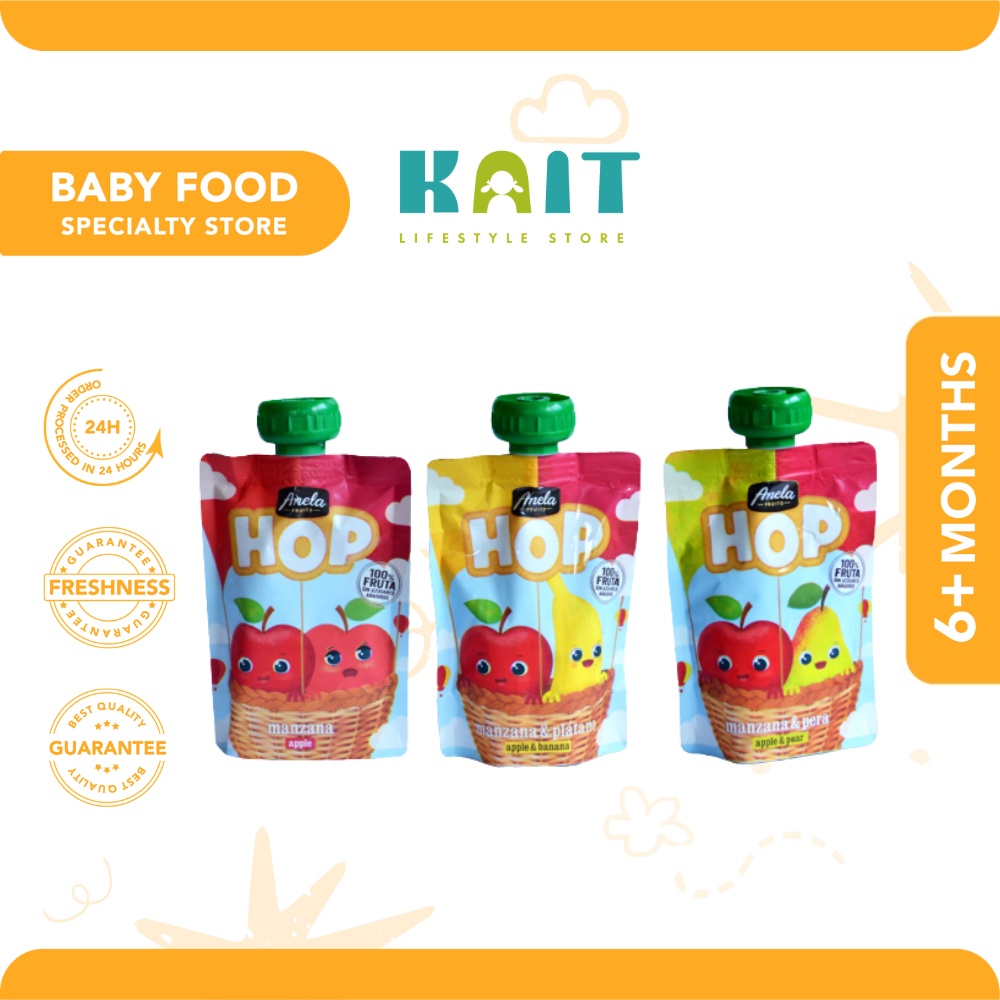ANELA HOP Fruit Baby Puree Pouch 100g (6m+) (Exp 09/2023) | Shopee Malaysia