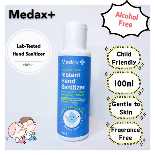Medax Lab-tested Alcohol Free Instant Hand Sanitizer 100ml (Child ...
