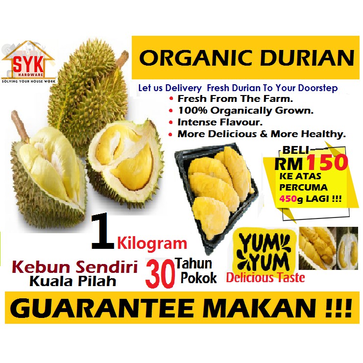 Durian Musang King 1KG Durian Frozen D24 Durian Khawin 1KG Durian ...