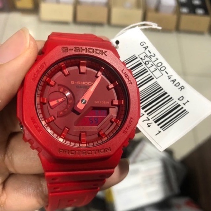 Casio G-Shock GA-2100-4A Full Red | Shopee Malaysia
