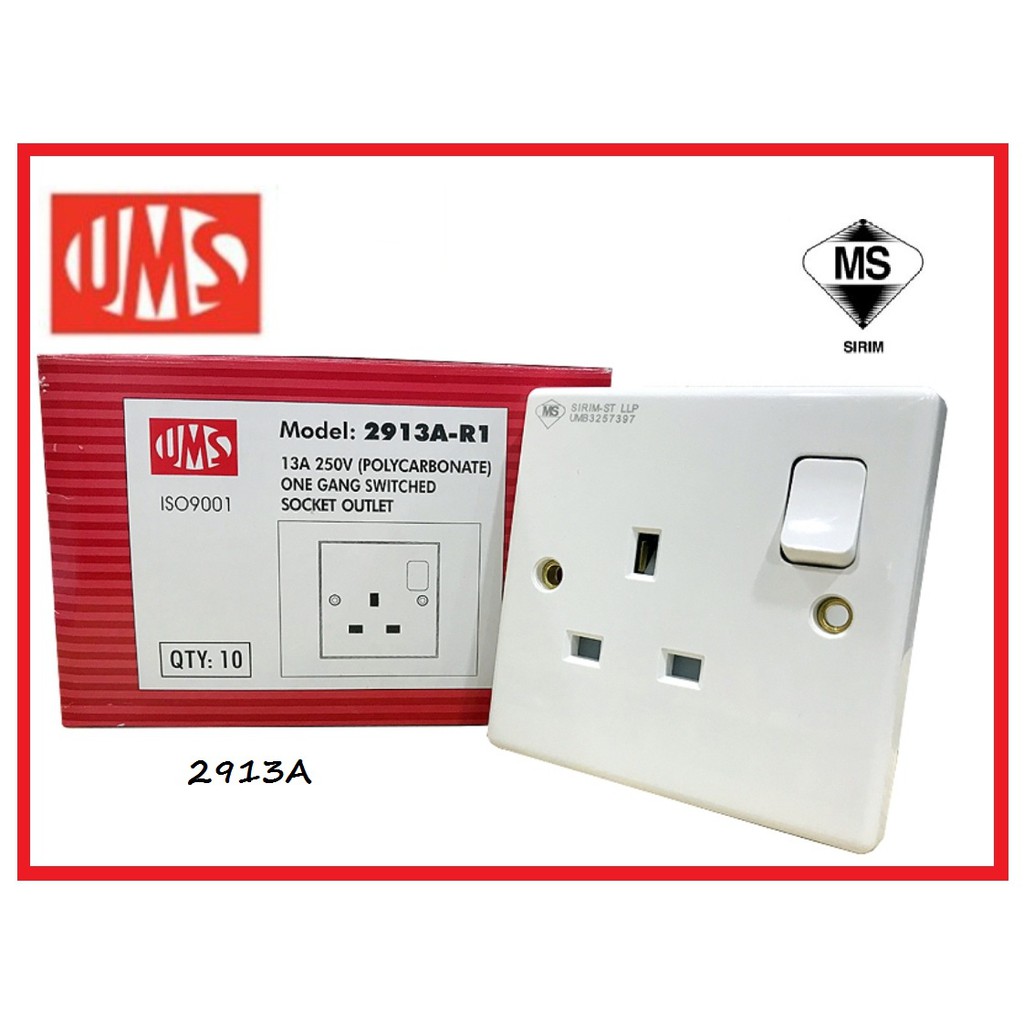READY STOCK SIRIM UMS 2913A 1G 13A 2213A 2G 13A 201-1W 1G1W 202-1W 2G1W ...