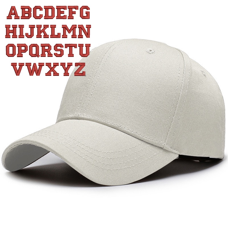 Alphabet Embroidery Baseball Cap 100% Cotton Adjustable Metal Buckle ...