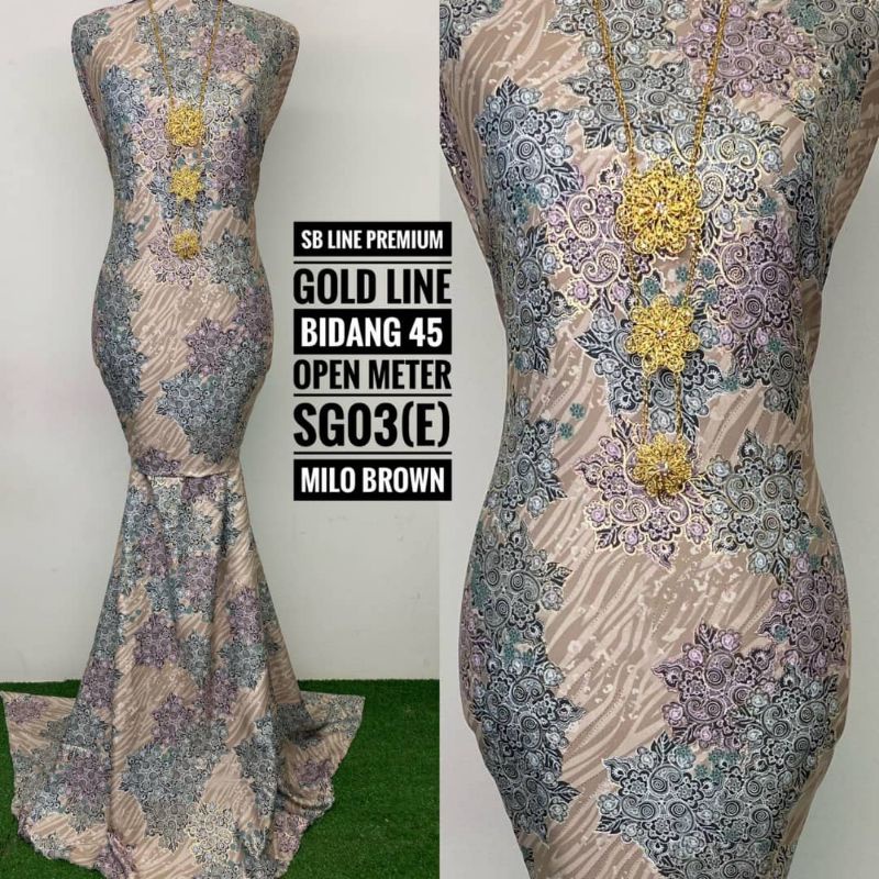💥 STOCK CLEARANCE! 💥 KAIN PASANG SB LINE GOLDLINE ABSTRAK | Shopee Malaysia