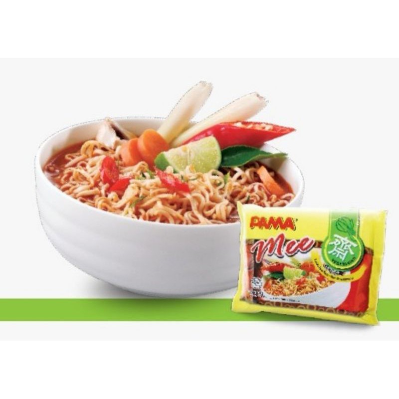 Pama Mee Vegetarian Instant Noodle Tomyam Flavour 5 x 60 g | Shopee ...