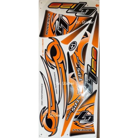 GT 128 MODENAS Stripe Stiker Sticker MODENAS GT128 (1) GT 128 BODY ...