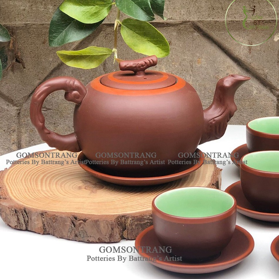 SA Tung Shape Bat Trang Purple Teapot | Shopee Malaysia