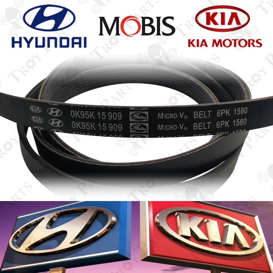 Original Kia Hyundai Fan Belt 0K95K-15-909 for Kia Carnival Naza Ria ...
