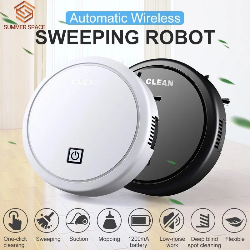 Smart Clean Robot Vacuum Cleaner ES23 Floor Cleaner Edge Auto Dust Cleaner Sweeper USB Charge ...
