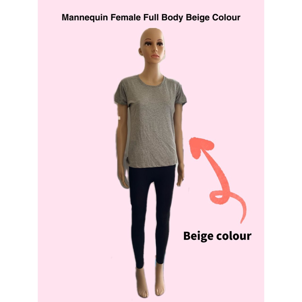 [READY STOCK]Mannequin Full Body Female (Beige) - Tangan Lurus | Shopee ...