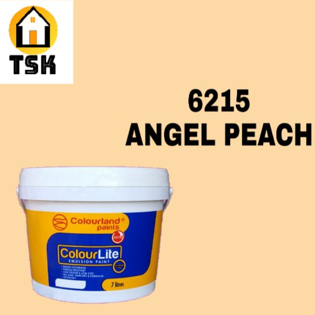 7LITRE COLOURLAND COLOURLITE EMULSION PAINT (6215 ANGEL PEACH) | Shopee ...