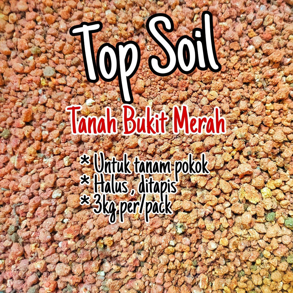 Tanah bukit merah Top soil Media Tanaman ditapis halus | Shopee Malaysia