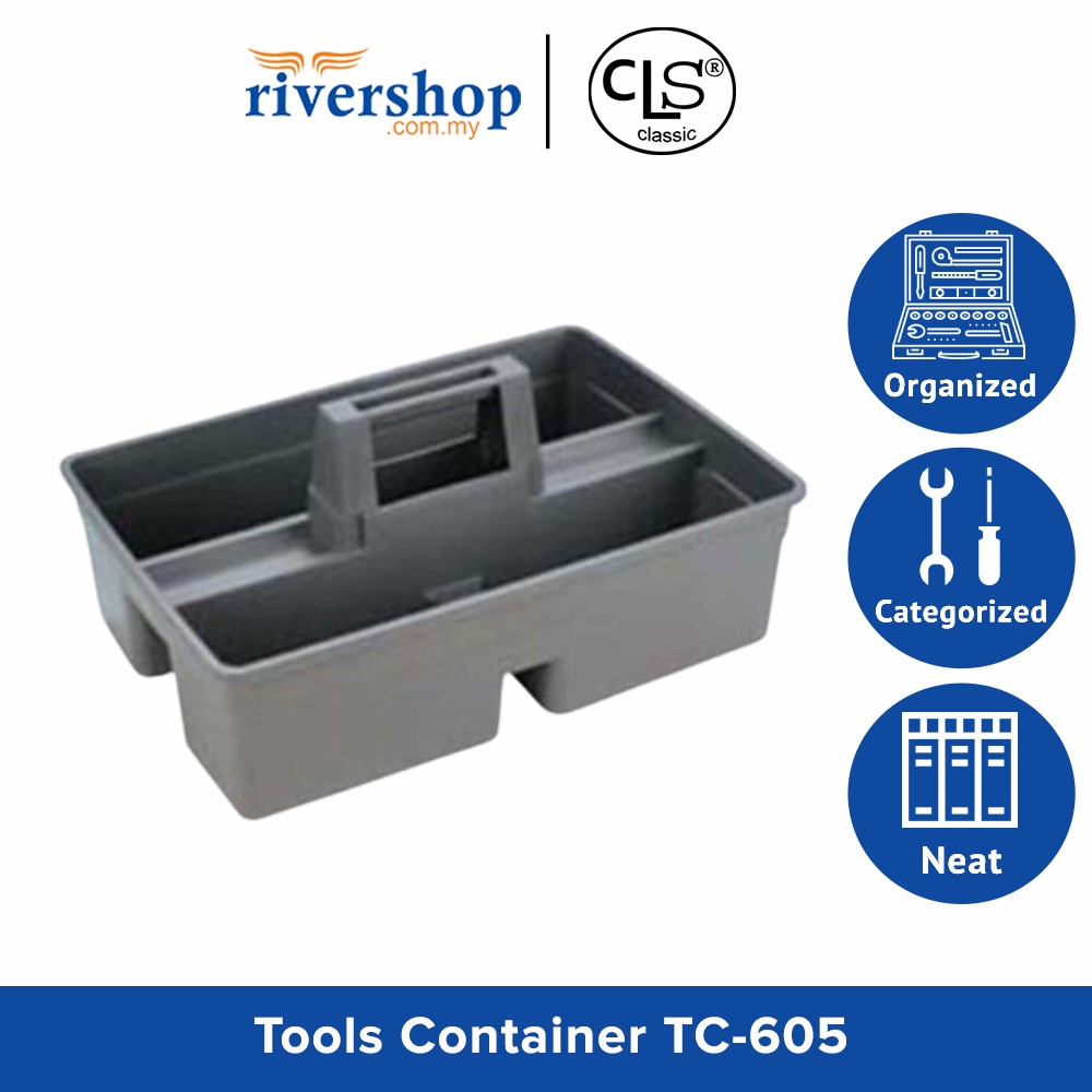 CLS CLASSIC Tools Container Storage Plastic Box with Compartment TC-605 ...