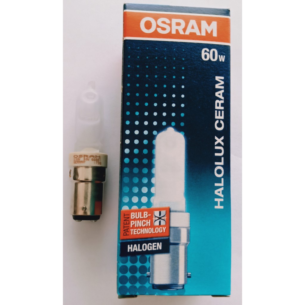 Osram HALOLUX CERAM 60W 64481 230V B15d/SBC Frosted Halogen Lamp ...