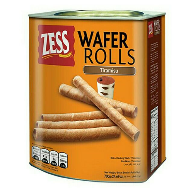 ZESS WAFER ROLLS - TIRAMISU 700GM ( 4 TIN) | Shopee Malaysia