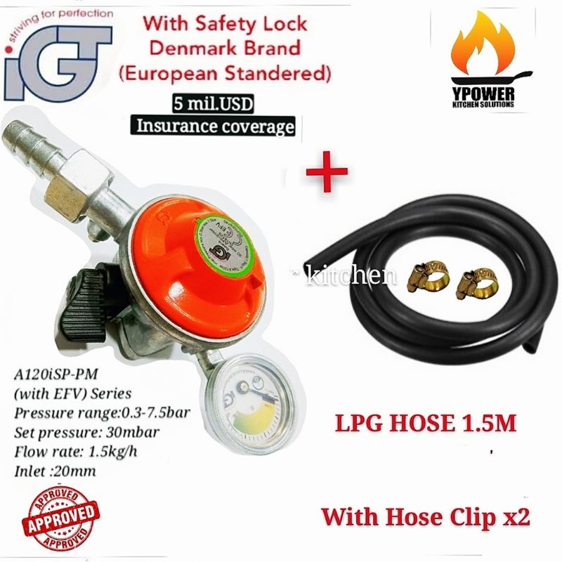 IGT Gas Regulator With GAUGE&SAFETY LOCK/NEW MODEL READY STOCK MALAYSIA ...