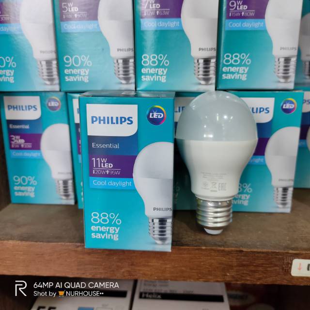 Philips led 11watt essential philips Light Bulb | Shopee Malaysia