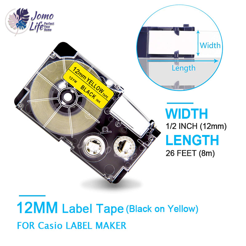 🌿 Compatible Casio label printer tape 12mm kl-120 kl 120 kl 130 170 180 ...