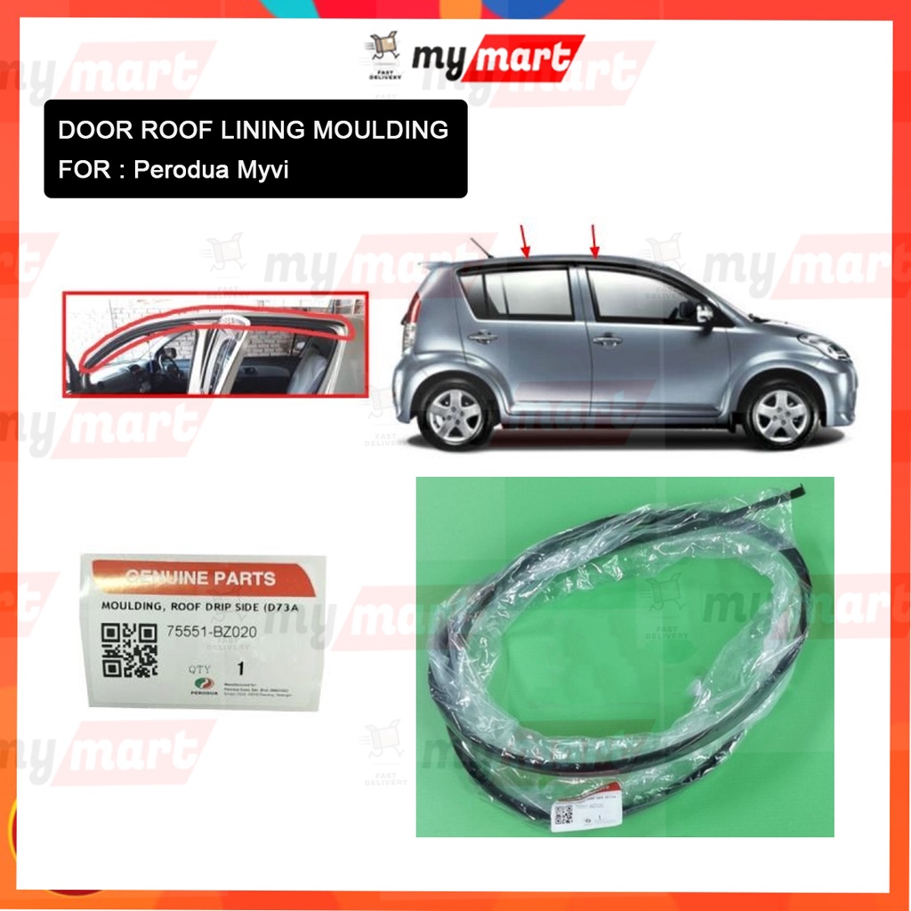 PERODUA MYVI OLD/ MYVI M300 2005-2011 ROOF MOULDING LINING RUBBER OUTER ...
