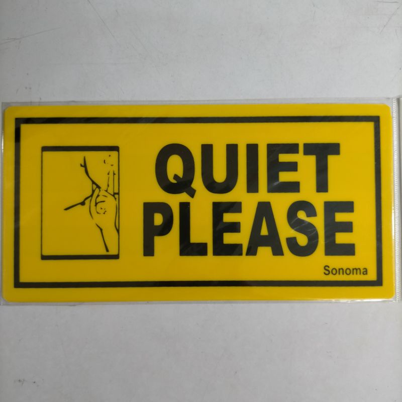 QUIET PLEASE SIGNAGE | Shopee Malaysia
