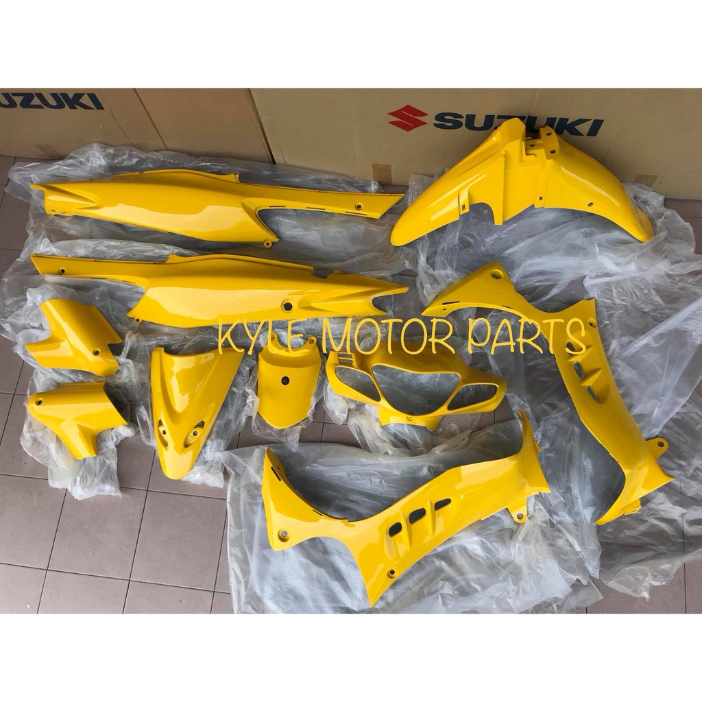 SUZUKI RGX BODY COVER FULL SET YELLOW ORIGINAL 100% | Shopee Malaysia