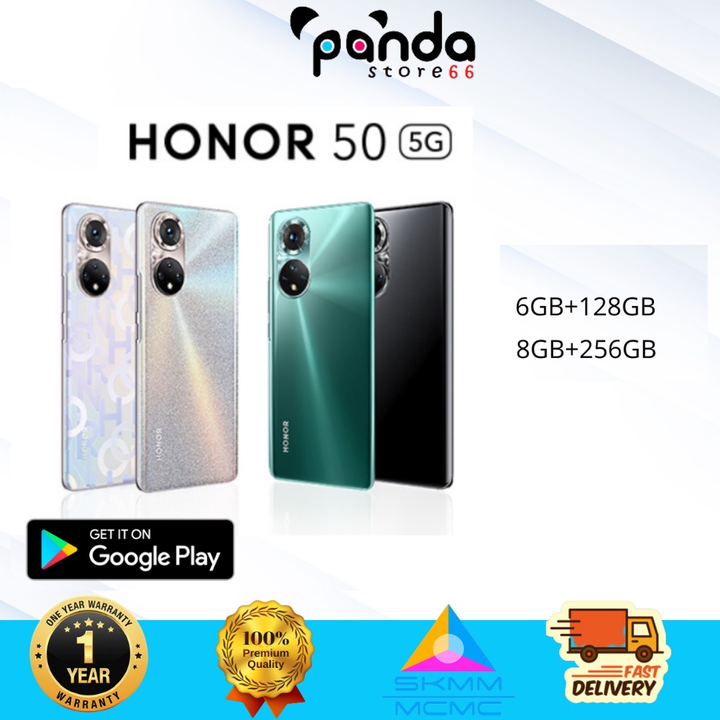 HONOR 50 5G Smartphone (6GB+128GB/[8GB+256GB]) | 66W SuperCharge|120Hz | 1 Year HONOR Malaysia ...