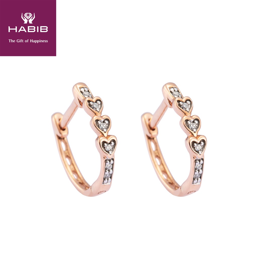 HABIB Nastro Rose Diamond Earring | Shopee Malaysia
