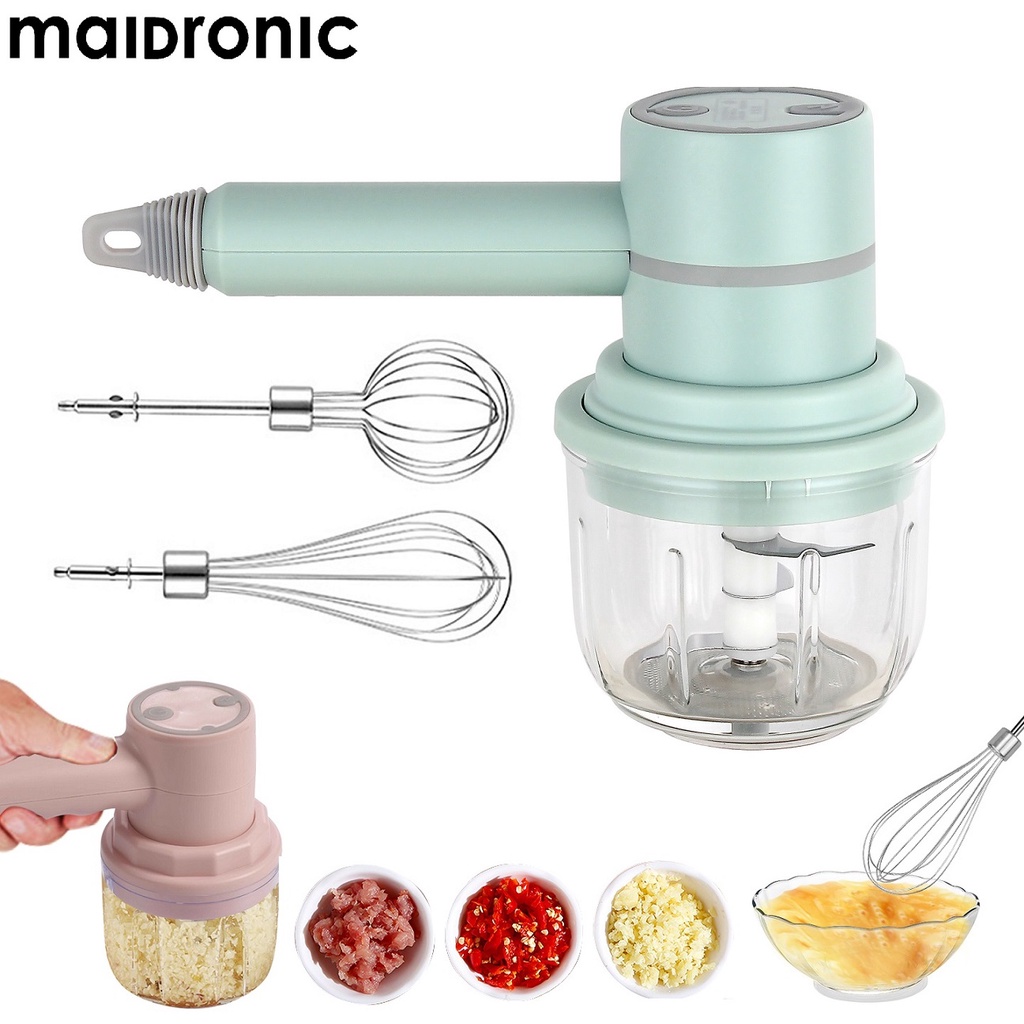 Aicook x Maidronic 3 In 1 Wireless USB Rechargeable Electric Chopper ...