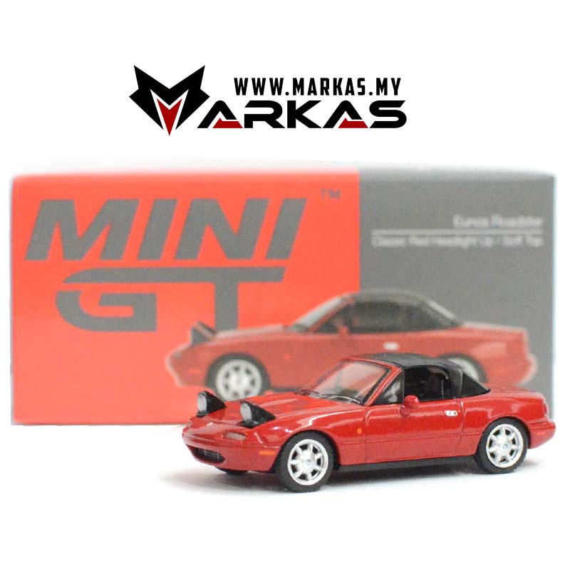 MINI GT 1/64 #362 EUNOS ROADSTER CLASSIC RED HEADLIGHT UP SOFT TOP ...
