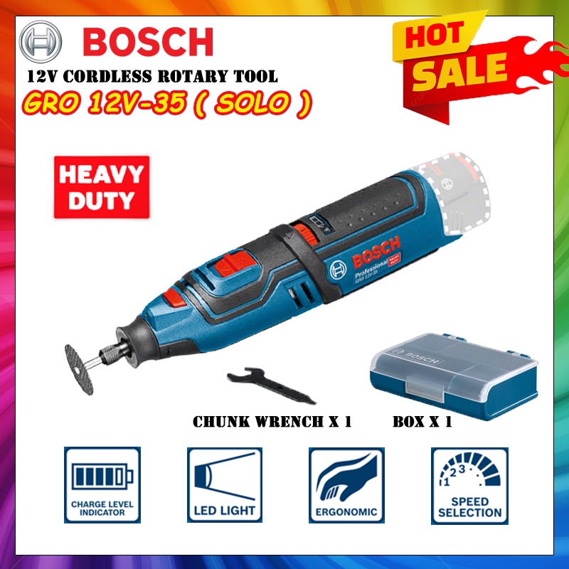 BOSCH GRO 12V-35 Cordless Rotary Tool GRO12V-35 (06019C5000) | Shopee ...