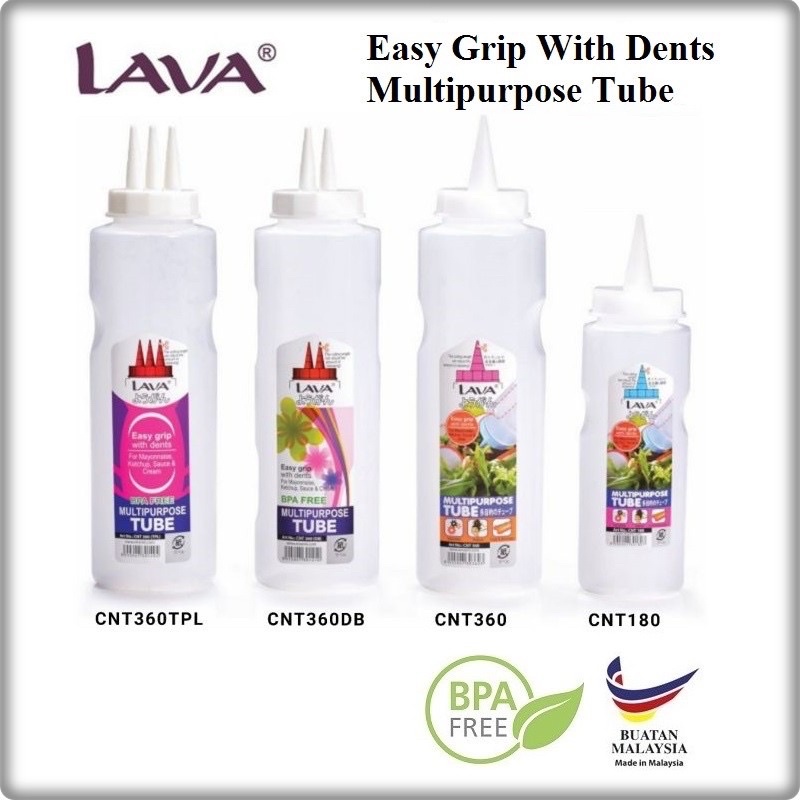 Lava 180ml 360ml Squeeze Bottle Condiment Dispenser /Acuan Botol Roti ...