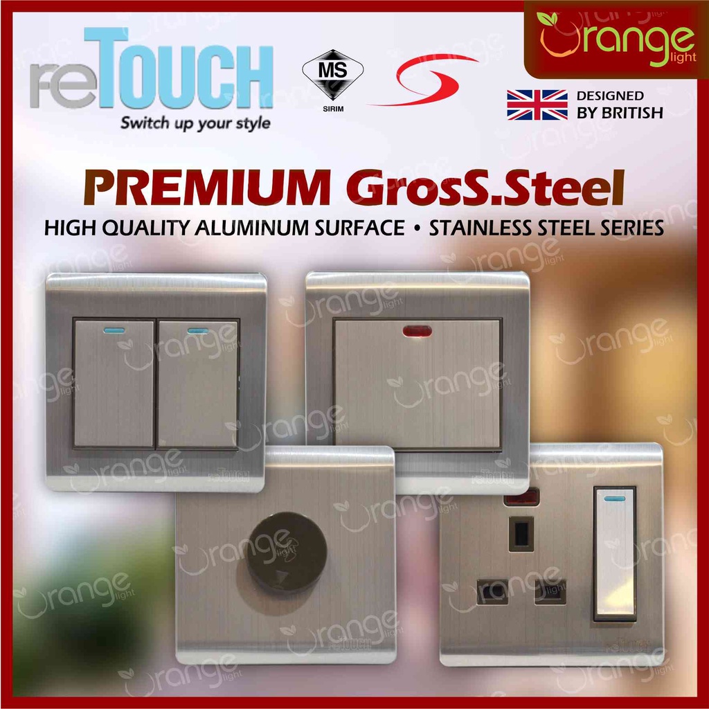 RETOUCH (SIRIM) / PREMIUM GROSS STEEL SWITCH & SOCKET / SUIS RUMAH ...