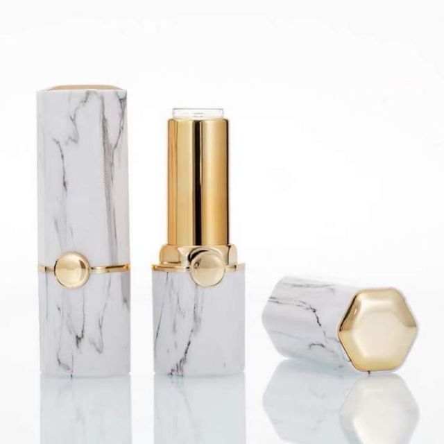 Empty CASING LIPSTICK WHITE/GOLD + CAP WHITE/GOLD MARBLE | Shopee Malaysia