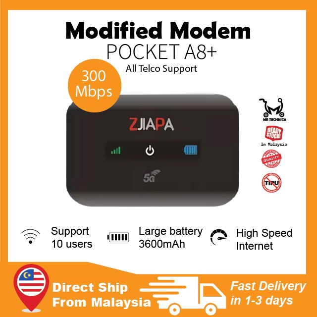 MODIFIED A8+ 5G Pocket Portable Modem Router Wifi Mifi Router Unlimited ...