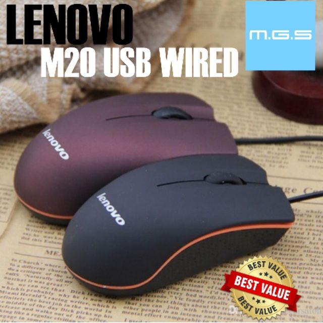 Lenovo M20 USB 1000 DPI Wired Mini Optical Mouse. COLOR CANT CHOOSE ...