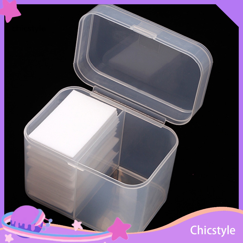 chicstyle Compact Cotton Pad Container 2 Compartment Cotton Pad ...