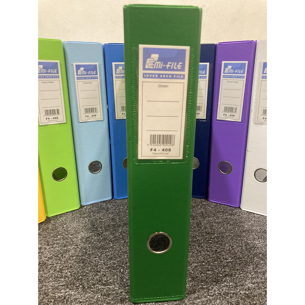 [GY Office] EMI-FILE PVC Lever Hard Cover Arch File - 75MM (F4) -408 ...