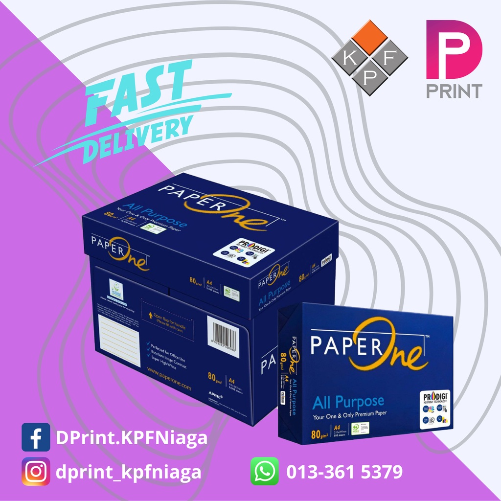 PaperOne A4 Copier Paper 80 gsm 500 Sheets | Shopee Malaysia