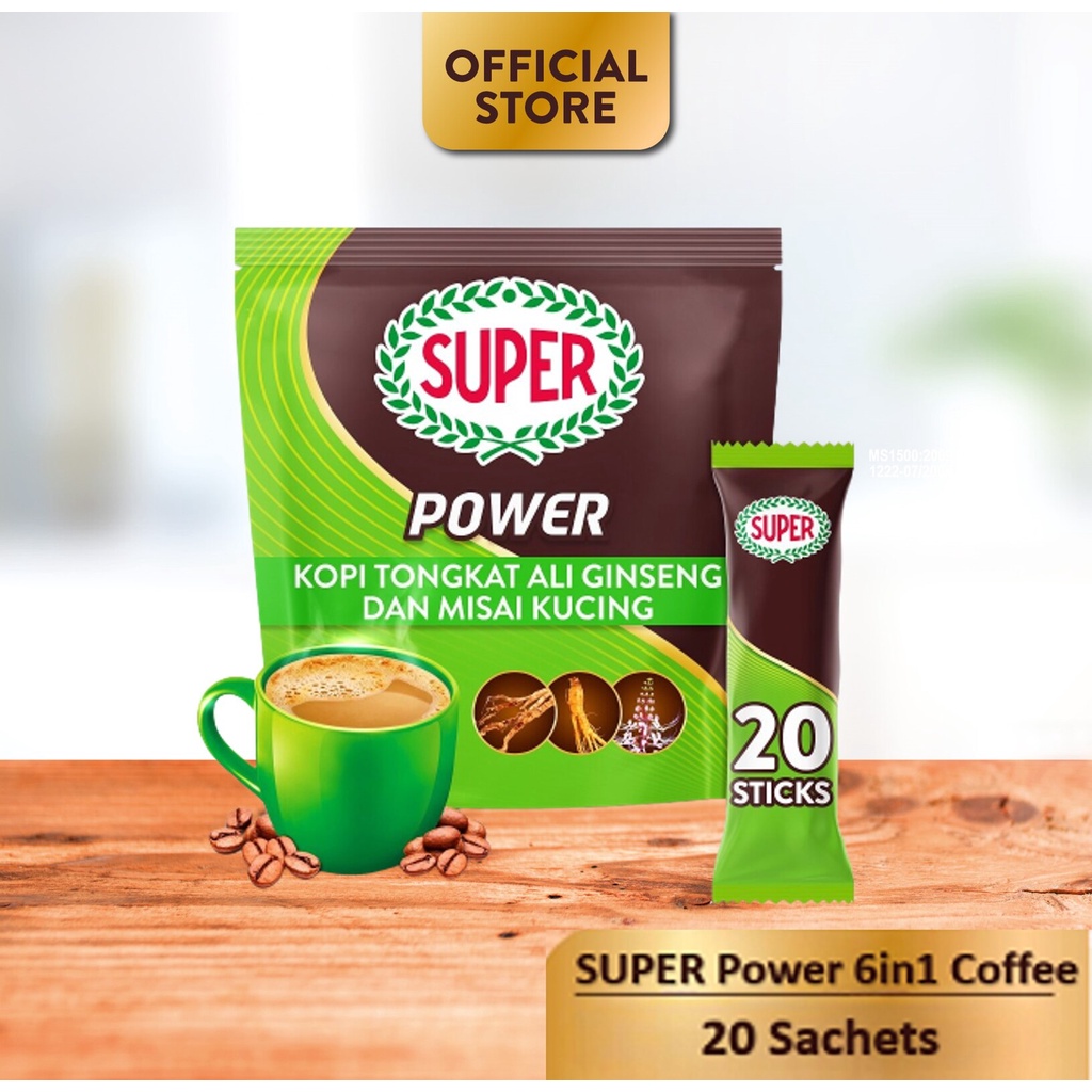Super Power 6-In-1 Coffee With Tongkat Ali, 20 Sticks [Halal] | Shopee ...