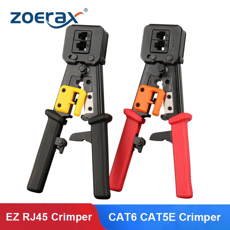 ZoeRax RJ45 Crimper Hand Network Tools Pliers RJ12 Cat5 Cat6 8p8c Cable ...