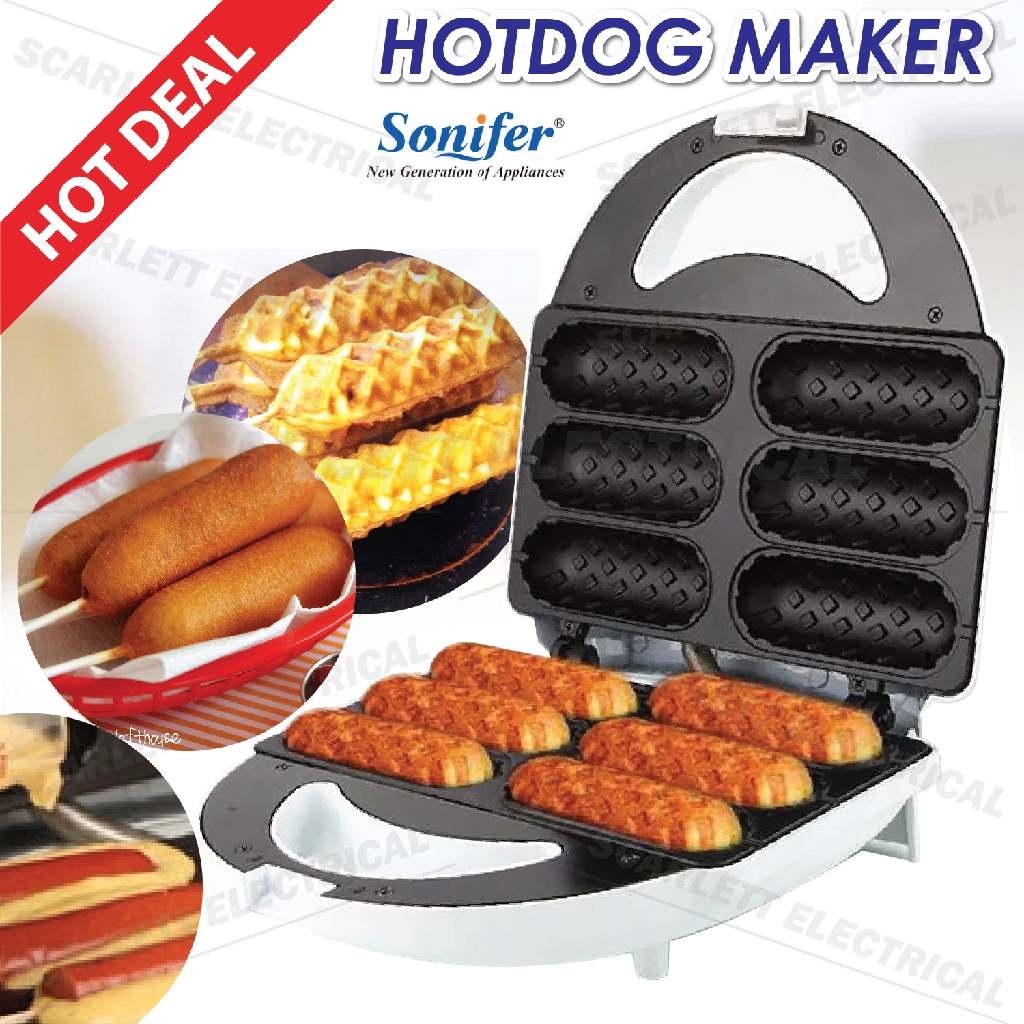 SONIFER SF-6040 Electric Hot Dog Maker Sausage Stick Crispy Corn Dog ...