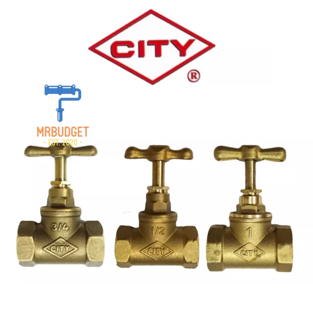 CITY BRASS STOPCOCK WATER VALVE (1/2",3/4",1") | Shopee Malaysia