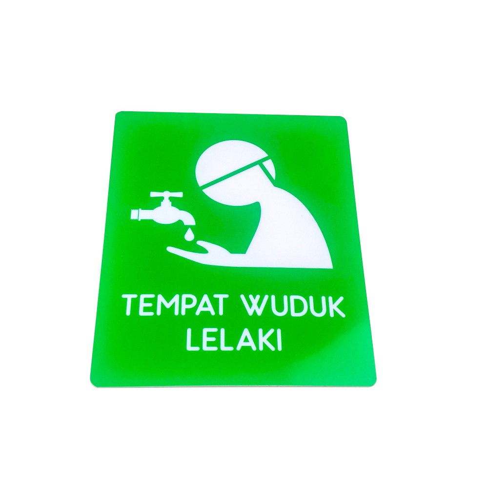 PVC Signs Ruang Solat Tempat Wuduk Matikan Telefon Bimbit Bilik Bacaan ...