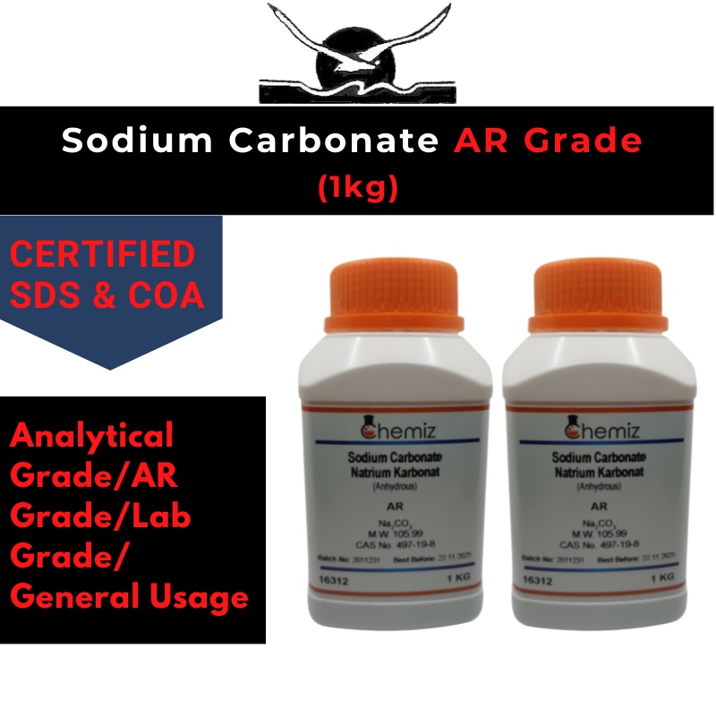 Sodium Carbonate Anhydrous AR Grade Soda Ash / Natrium Karbonat AR (1kg ...