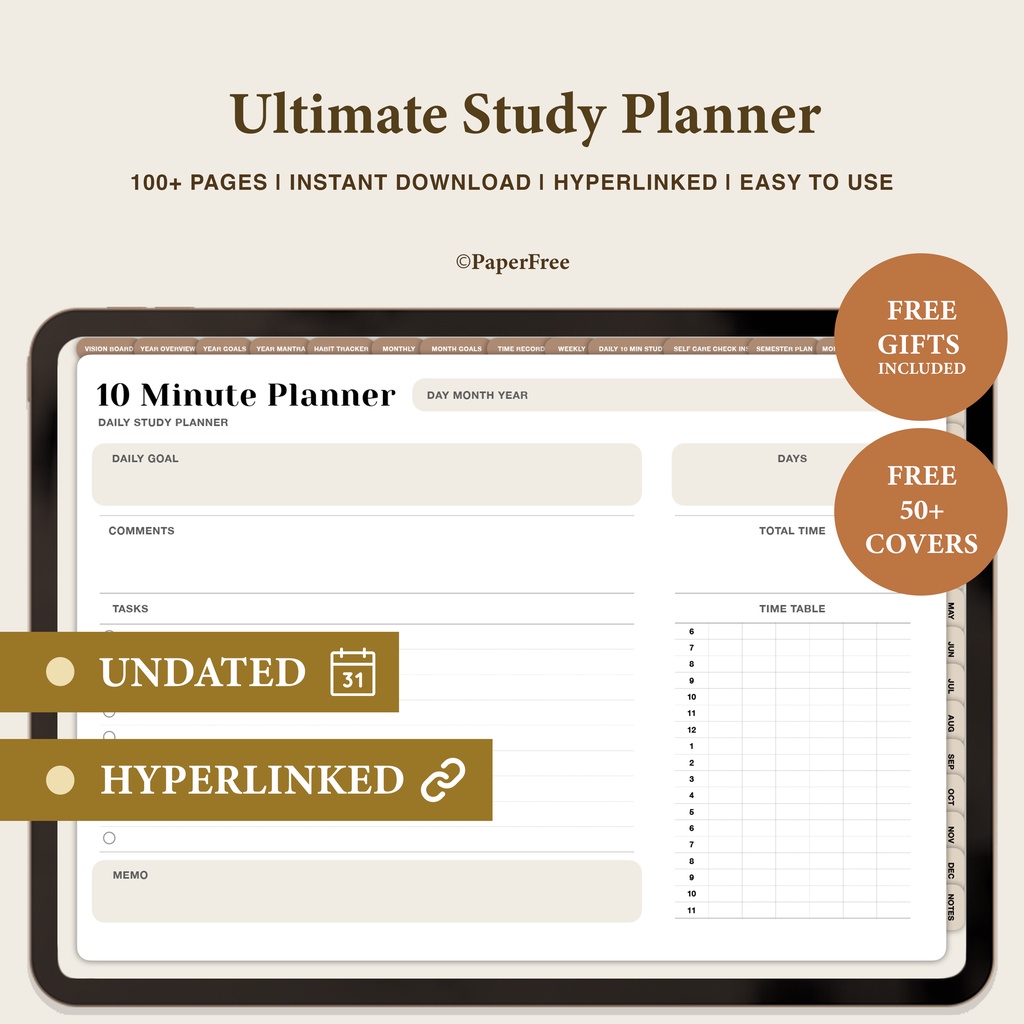 GoodNotes / Notability / Study Planner Digital Planner / PDF Digital ...